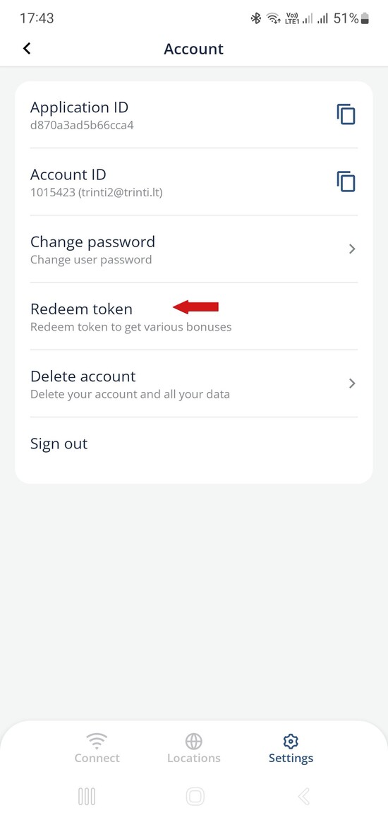 How to redeem token - Octohide VPN